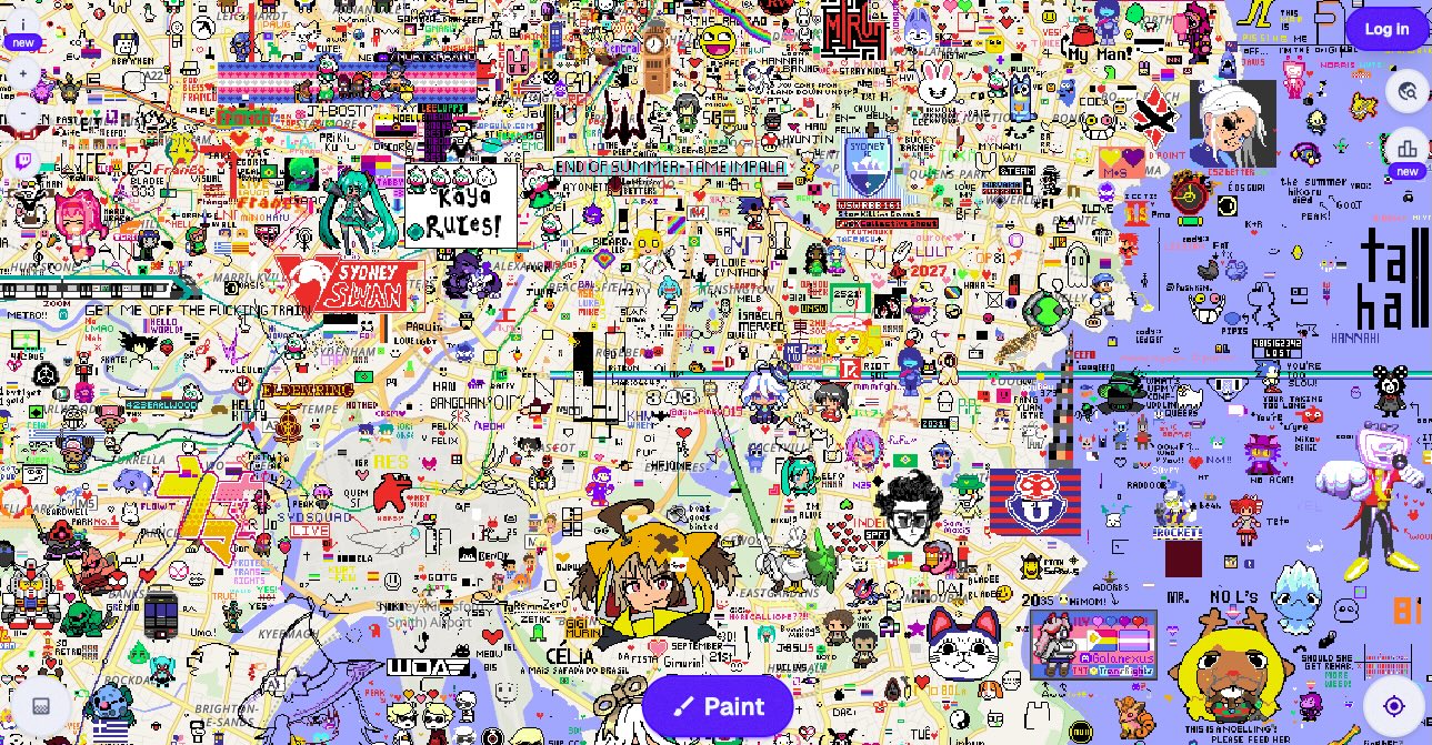 Wplace is a new online map where gamers are 'painting the world ...